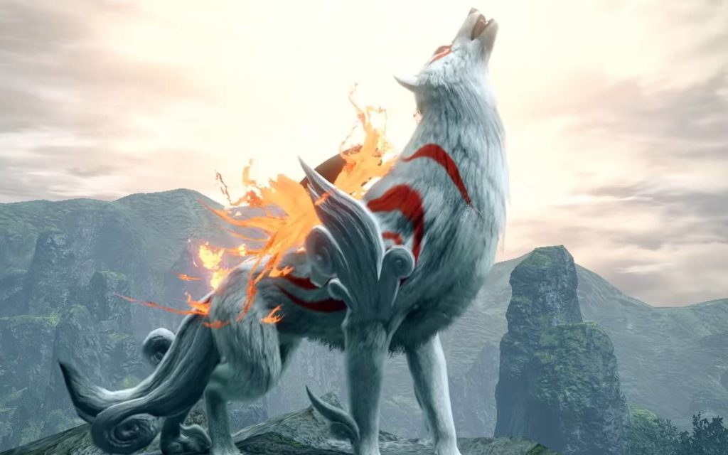Amaterasu, a deusa de Okami, aparecerá em Monster Hunter Rise